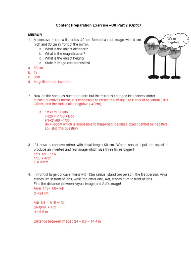 Content Question Preparation Part2-Optic+answer | PDF | Eye ...