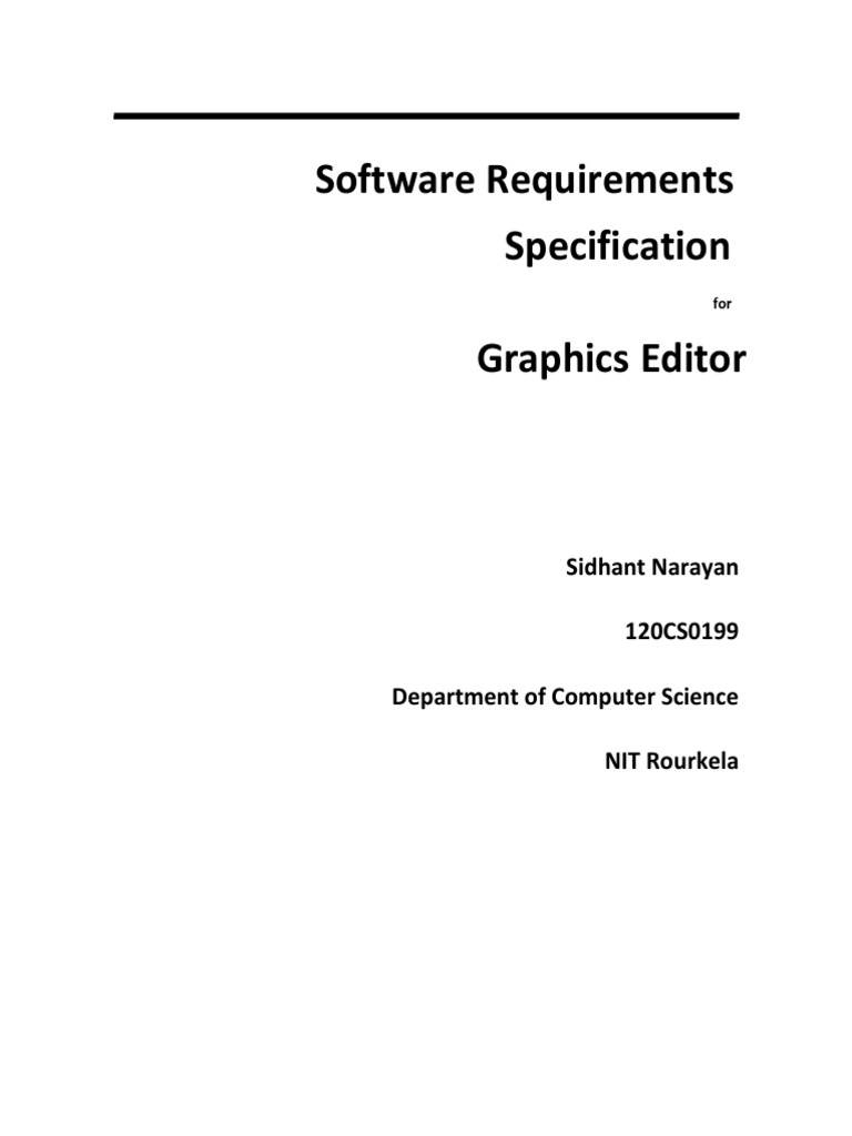 Srs For Graphics Editor | Download Free PDF | Graphical User Interfaces ...