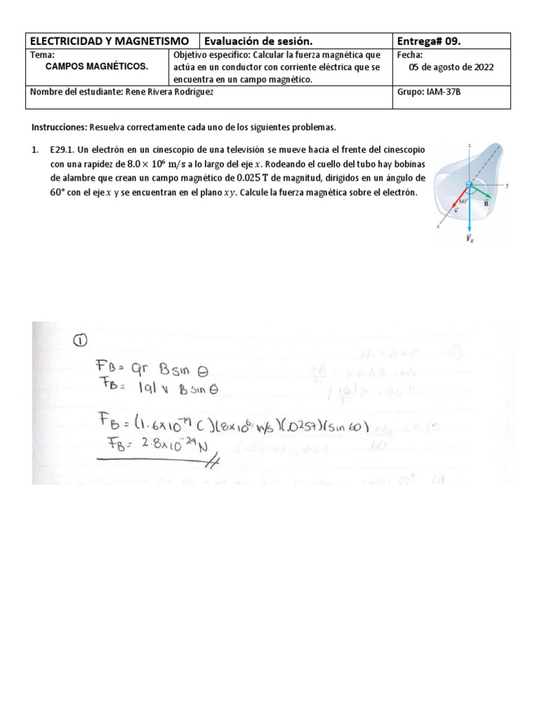 EyM-EC09 Rene | PDF | Corriente eléctrica | Campo magnético