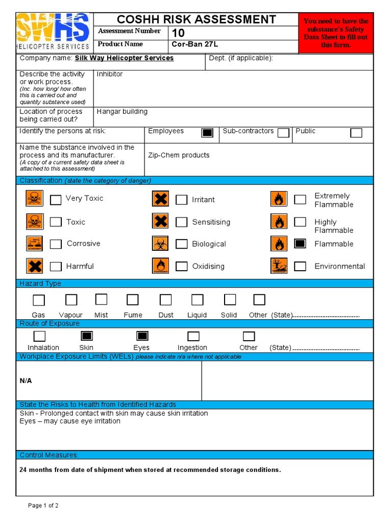 Cor-Ban 27 L | PDF | Toxicity | Chemistry