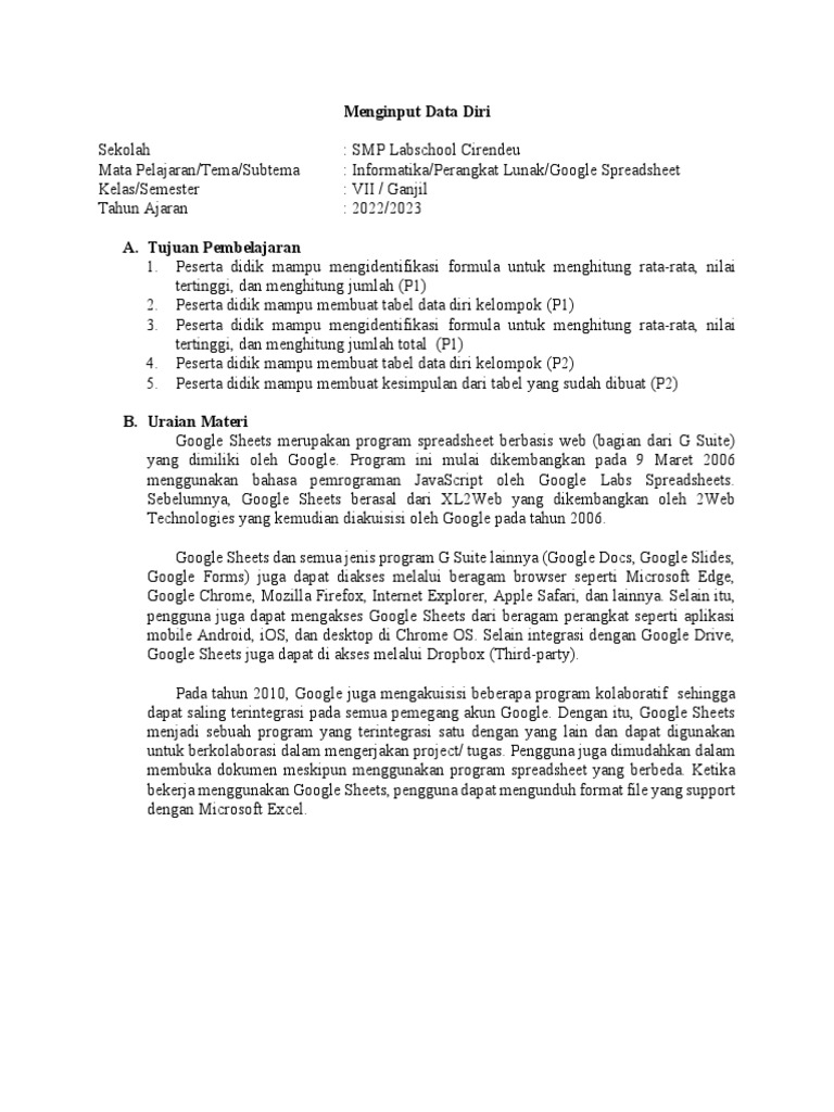 Materi Ajar RA02 | PDF