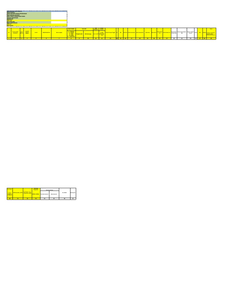 Format 37 Kolom - Update Anggota BPJS Kesehatan | PDF
