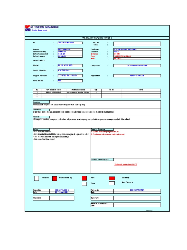 Tr. PT Asmin Bara Bronang PL 10 Kva Pujon | PDF
