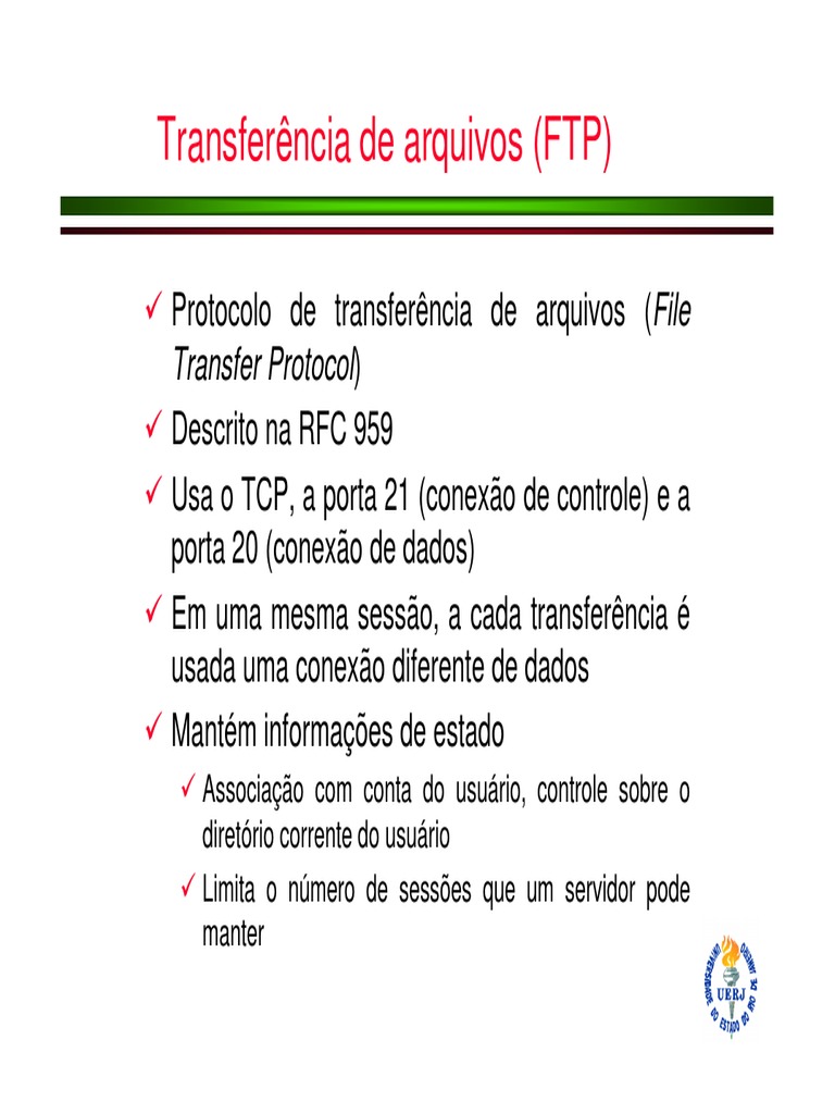 Transferência de Arquivos (FTP) | PDF | Protocolo de transferência de ...
