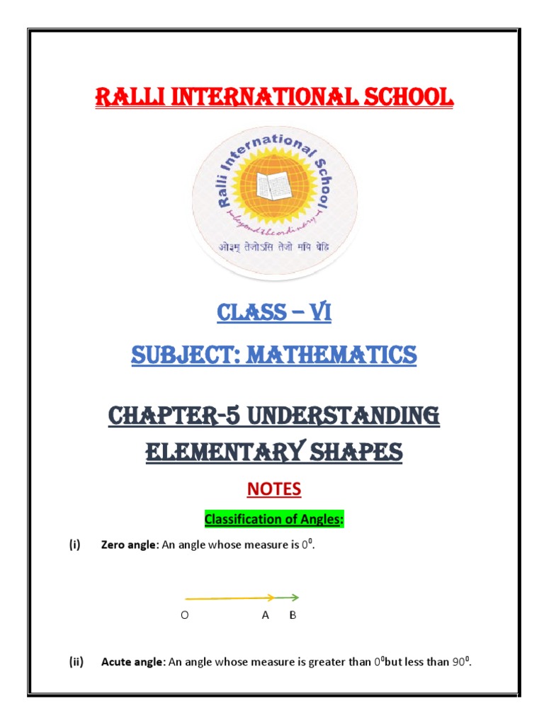 CH.5 Understanding Elementary Shapes-VI - MATH | PDF | Triangle | Rectangle
