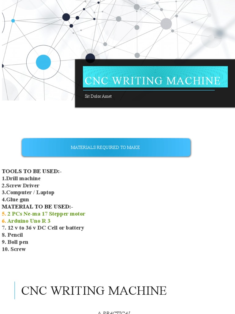 CNC Writing Machine | PDF | Electric Motor | Numerical Control