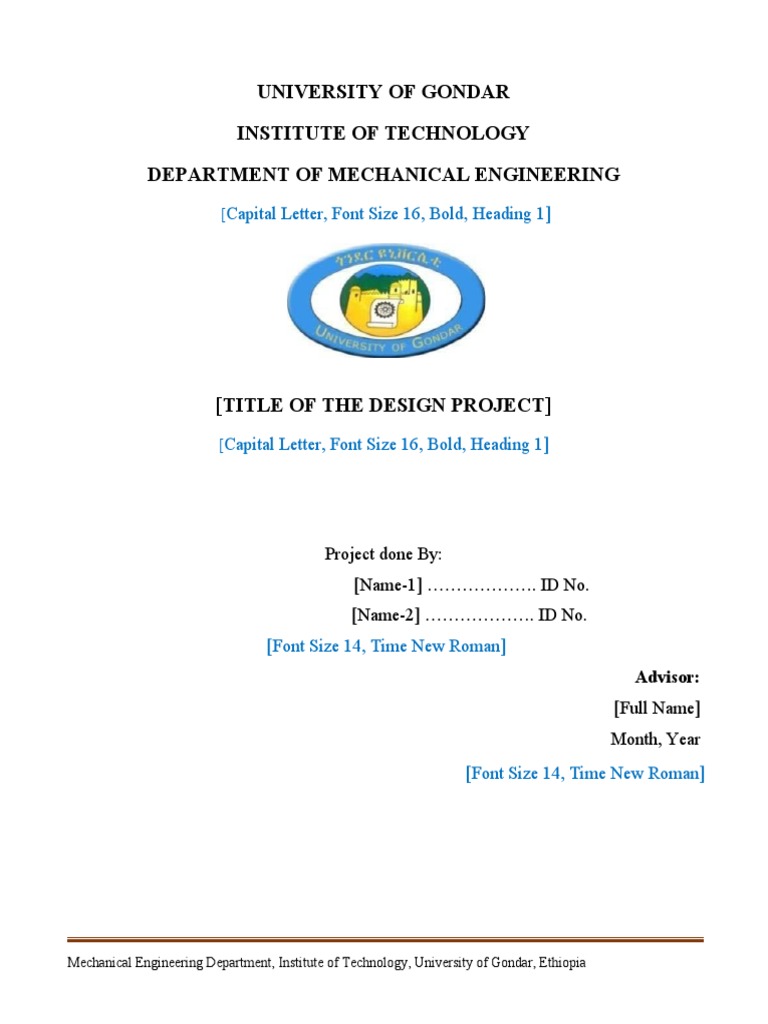 Design Project Writting Guideline | PDF | Analysis | Scientific Method