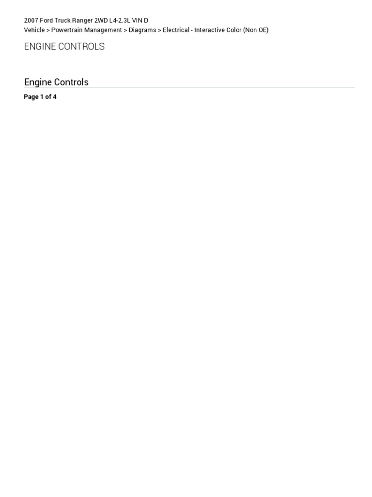 An Overview of the Engine Control Systems for a 2007 Ford Ranger 2WD L4 ...