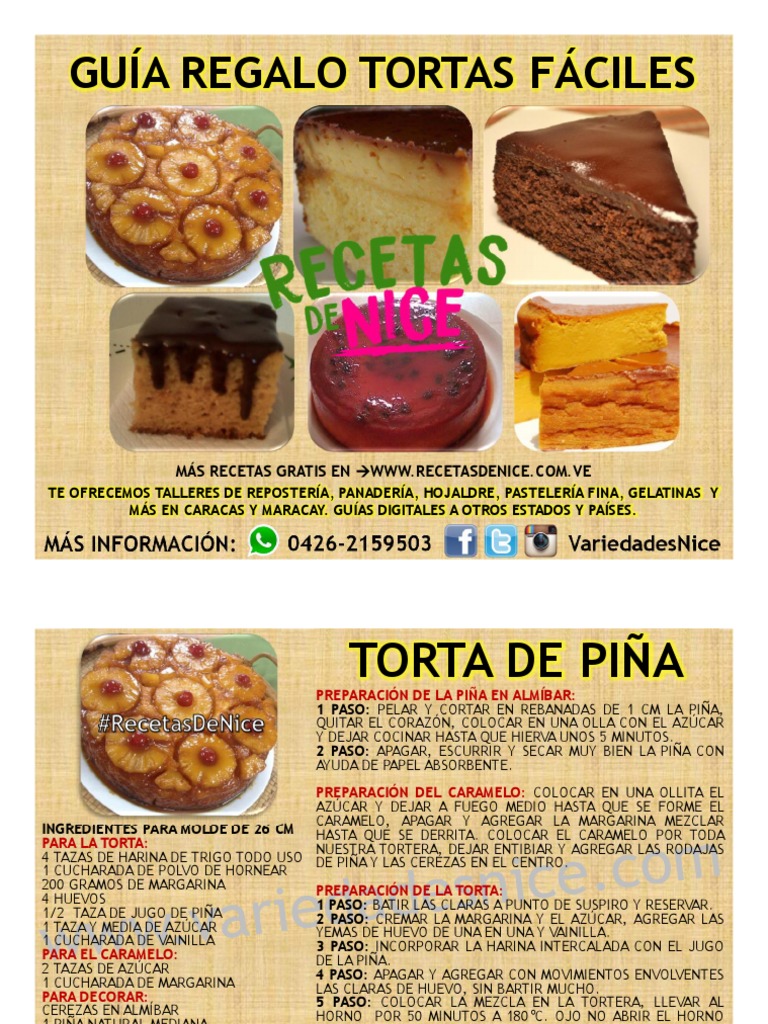 REGALO TORTAS FÁCILES VARIEDADES NICE | PDF | Caramelo | Panes