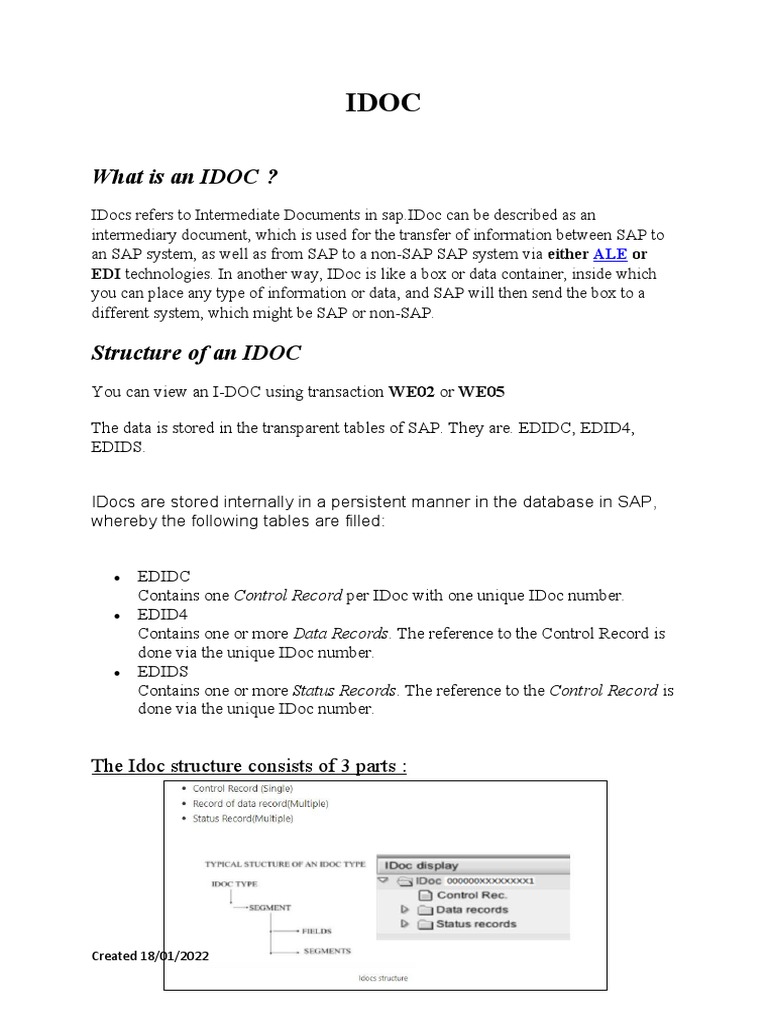 IDOC | PDF | Electronic Data Interchange | Information Technology Management