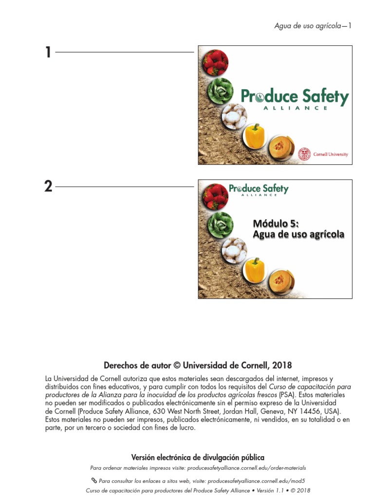 Tab 6 Modulo 5 1 V1 - 1 | PDF | Riego | Agua