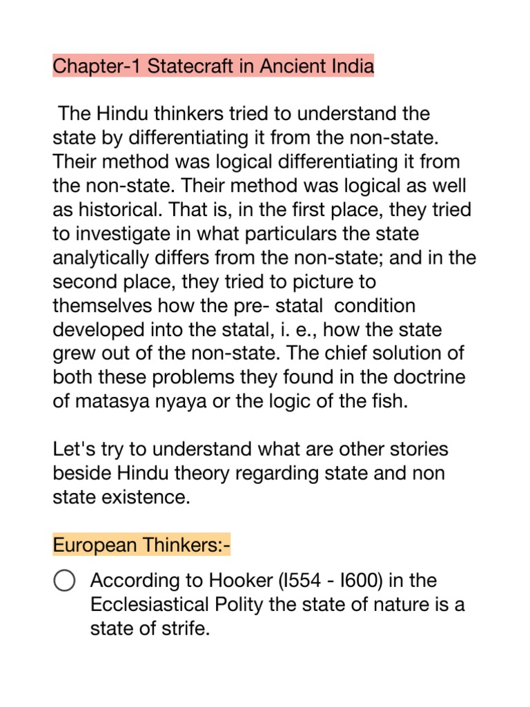 Statecraft in Ancient India | PDF | God | Creator Deity