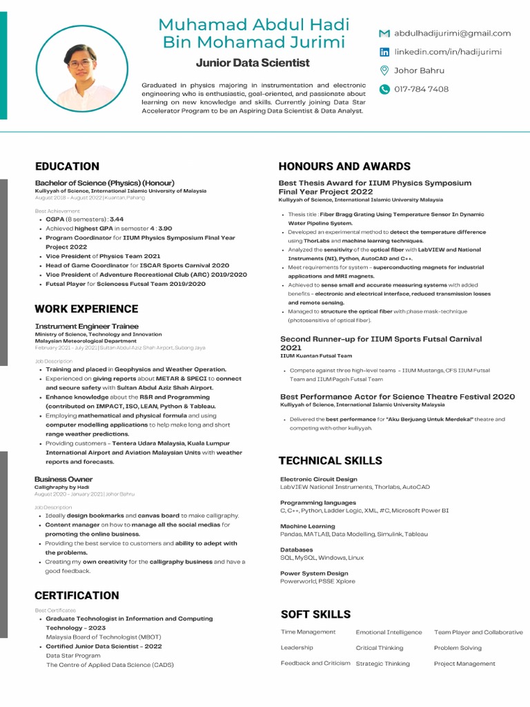 Resume Hadi Jurimi JDS CADS | PDF
