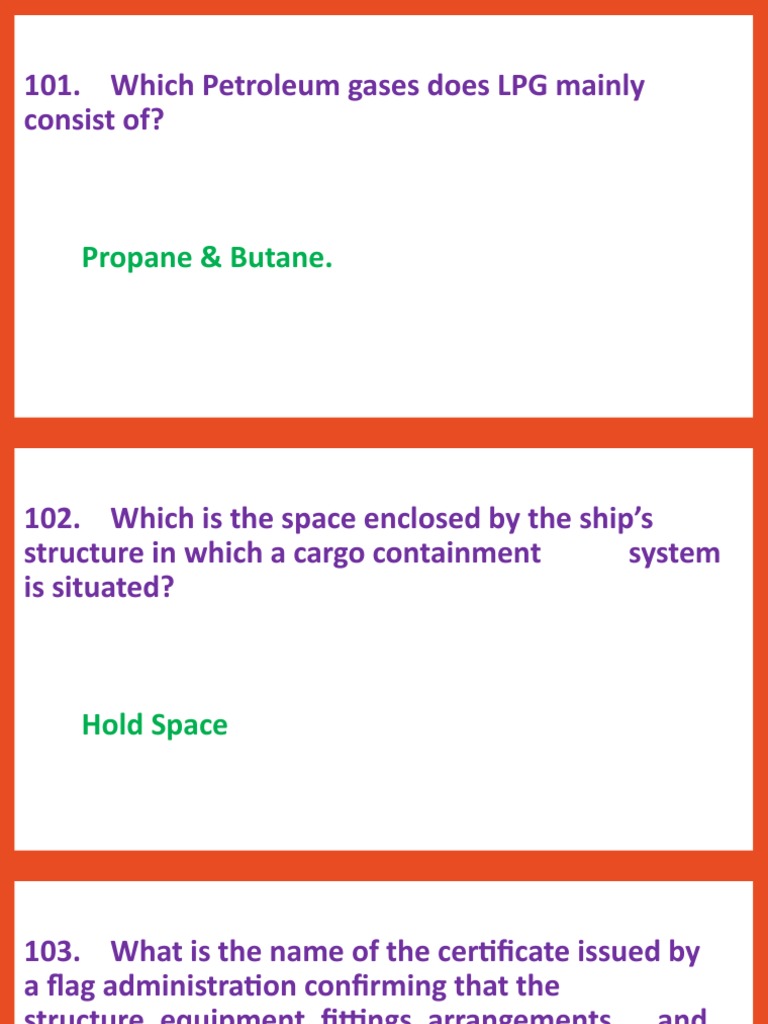 GTFC Exit Exam Questions Overview | PDF | Liquefied Petroleum Gas ...