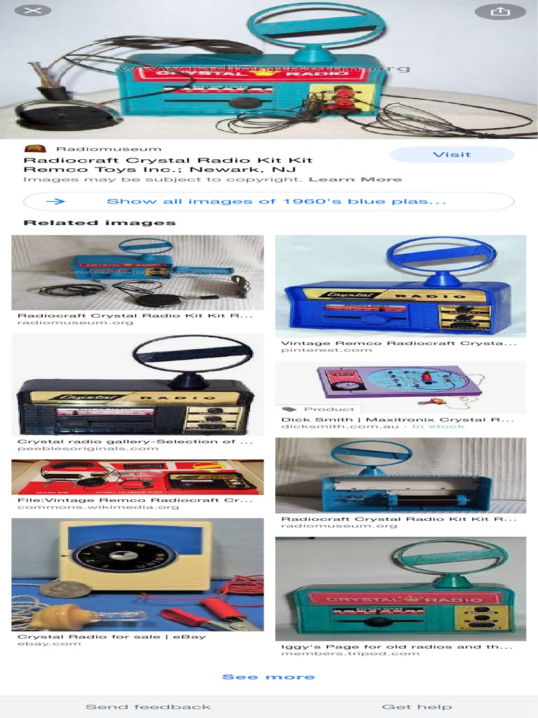 1960's Blue Plastic Crystal Radio Kit - Google Search | PDF | Social ...