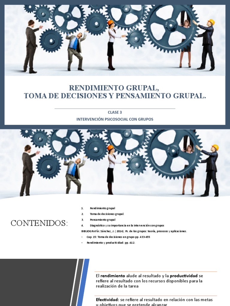 CLASE 3_Rendimiento_Pensamiento grupal y toma de decisiones_2020 | PDF ...