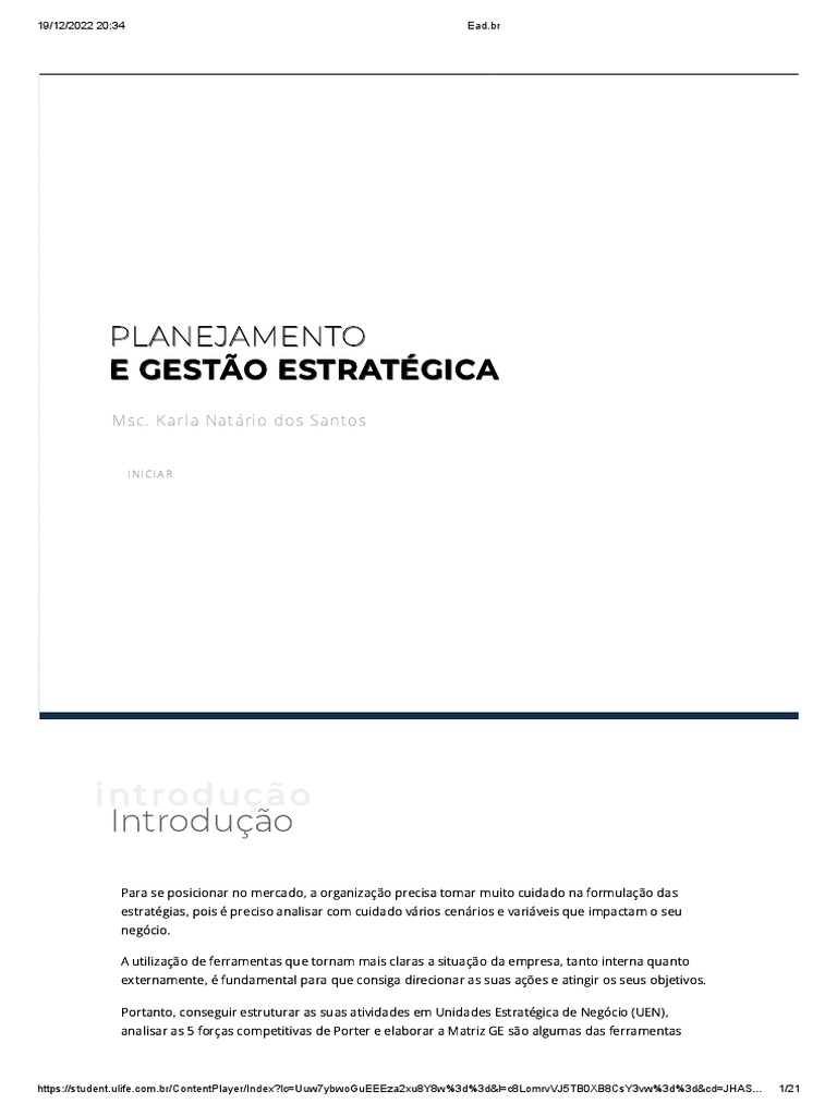 UNIFACS DL Planejamento e Gestao Es U3. | PDF | Marca | Mercado (economia)