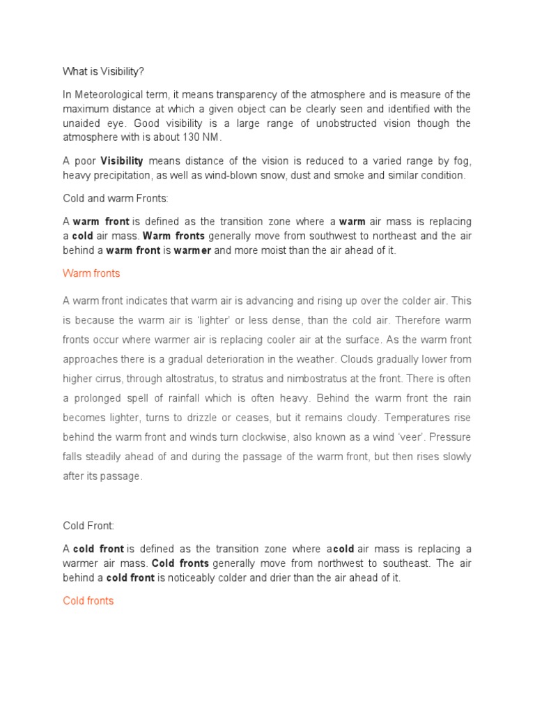 What Is Visibility | PDF | Atmosphere Of Earth | Physical Geography