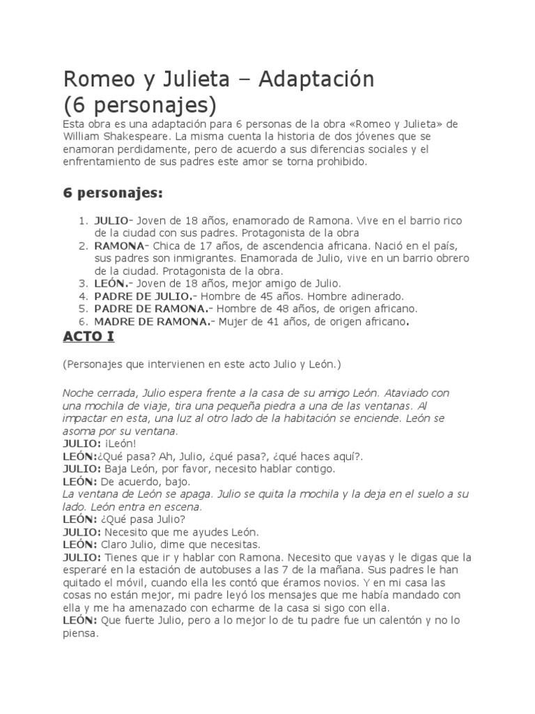 Romeo y Julieta | PDF | Romeo y Julieta