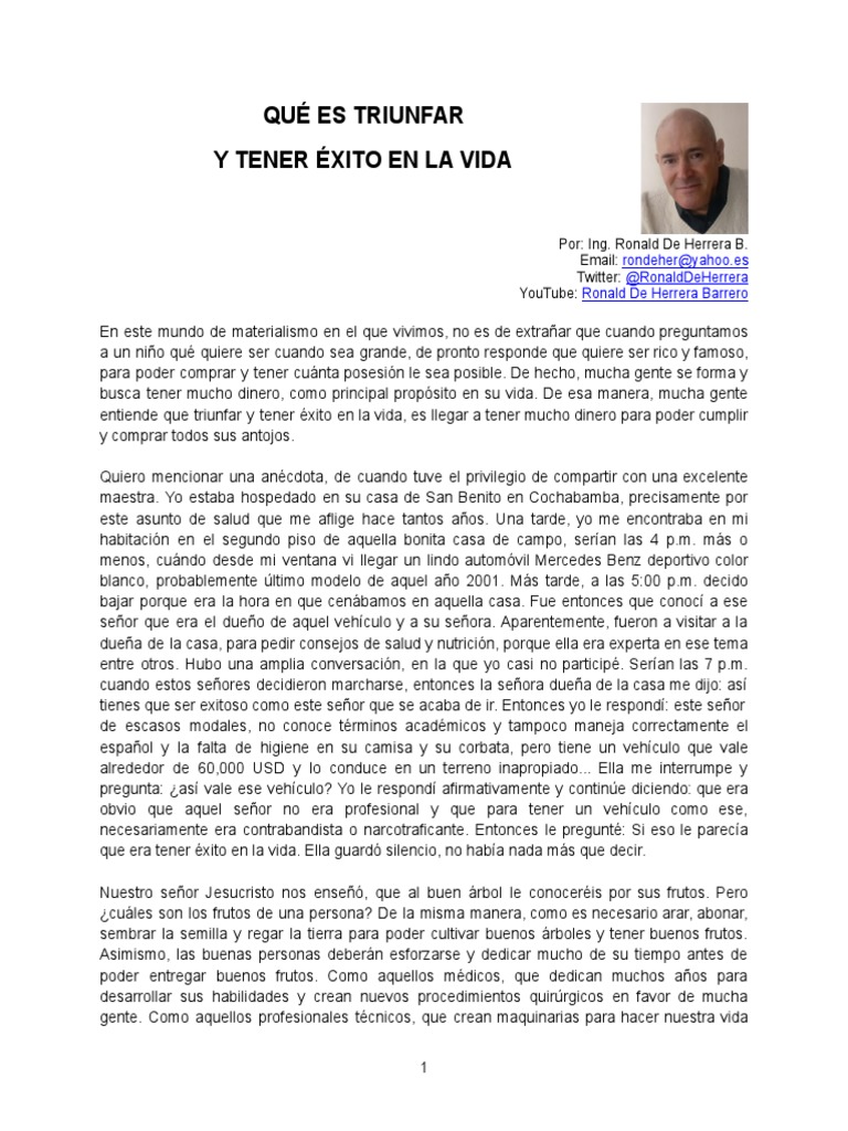 Triunfar en la vida: más que dinero | PDF | Democracia | Ideologías ...