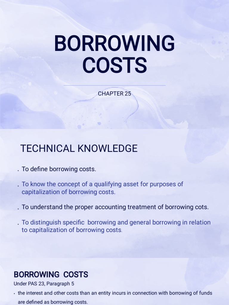Understanding Borrowing Costs and Capitalization | PDF | Debt | Interest