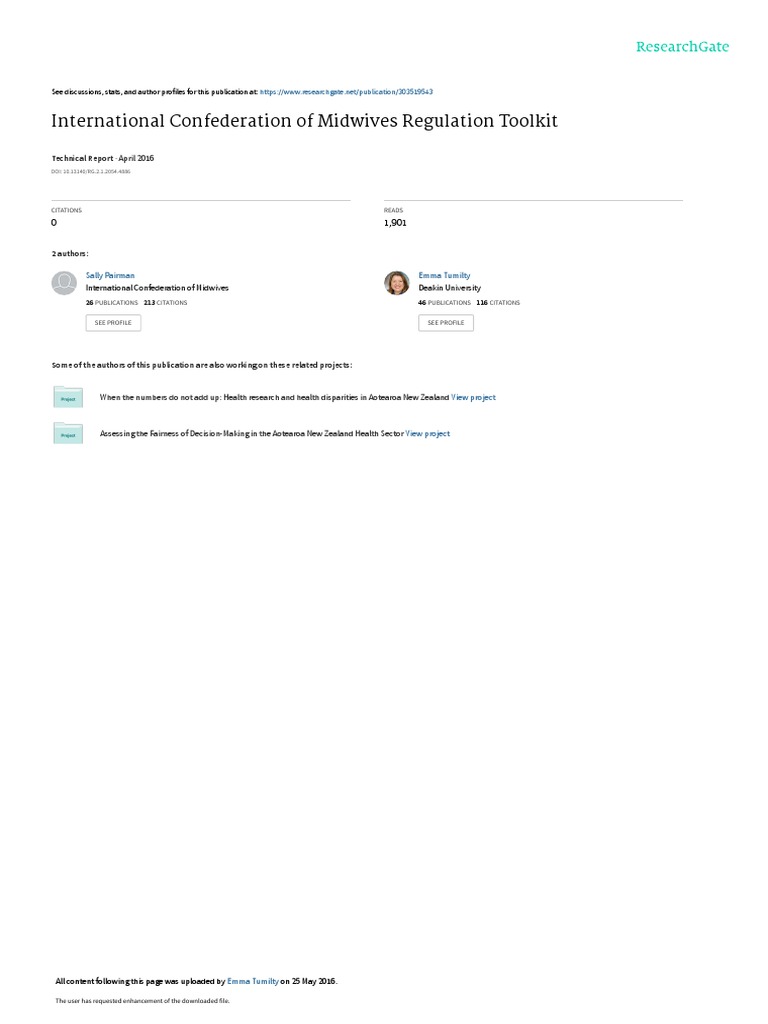 ICM Toolkit ENG | PDF | Midwife | Midwifery