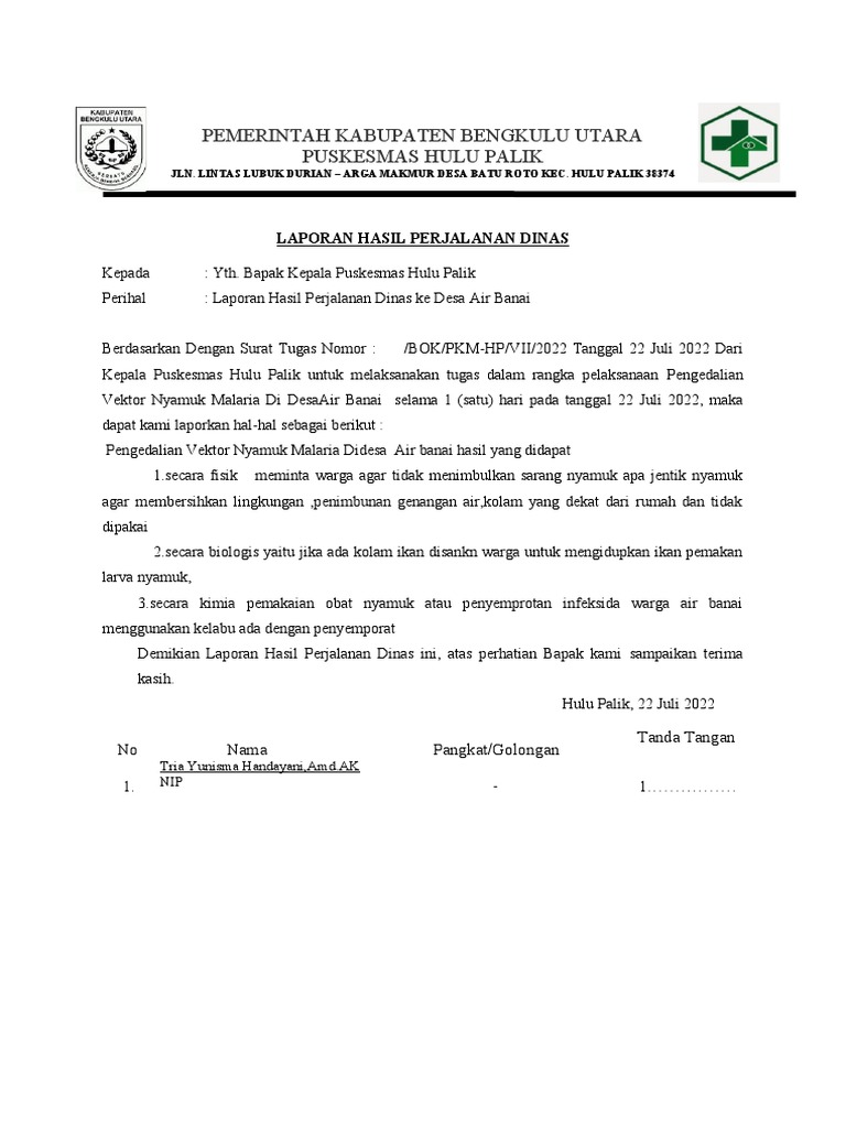 Malaria Pengendalian Lap | PDF