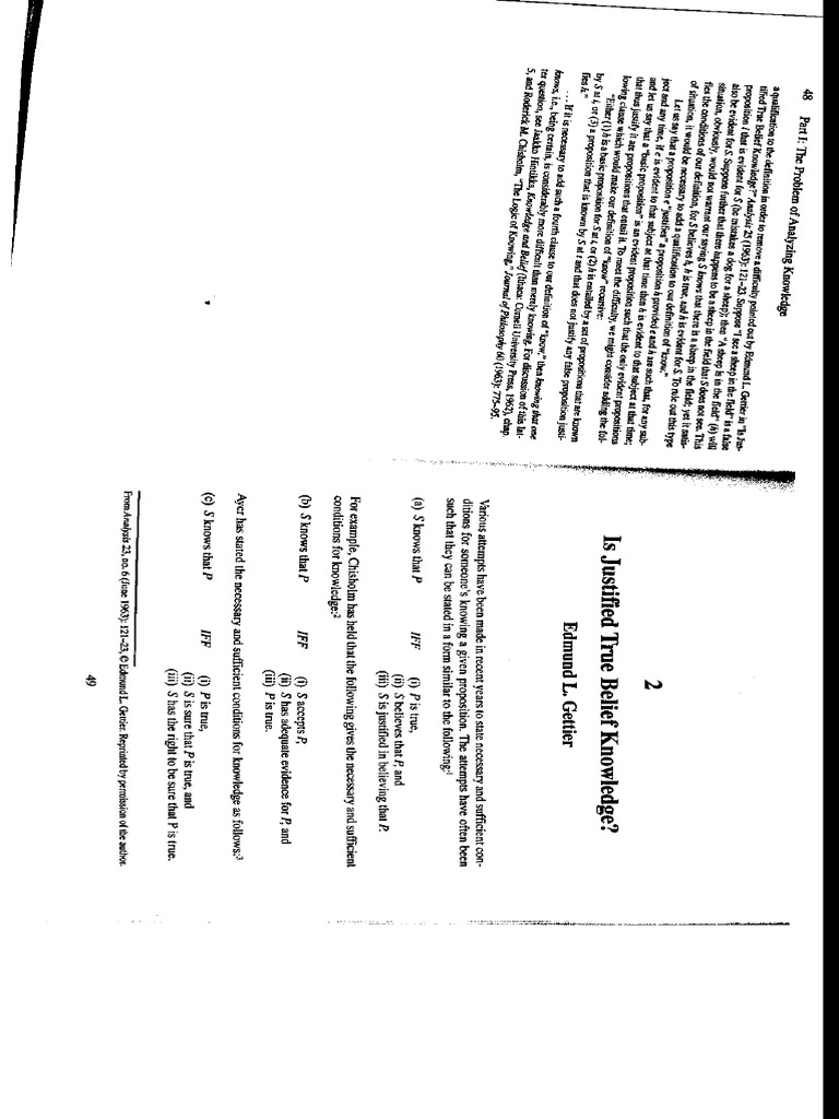 Gettier Problem | PDF