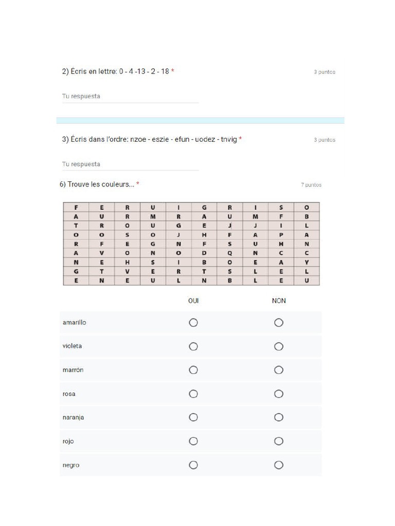 Ficha Frances 1 Eso | PDF