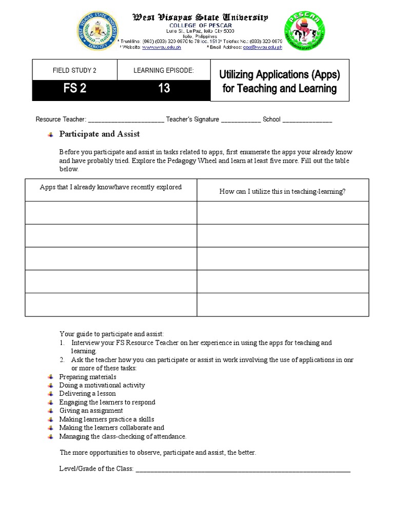 FS 2 Episode 13 | PDF | Learning | Instructional Design