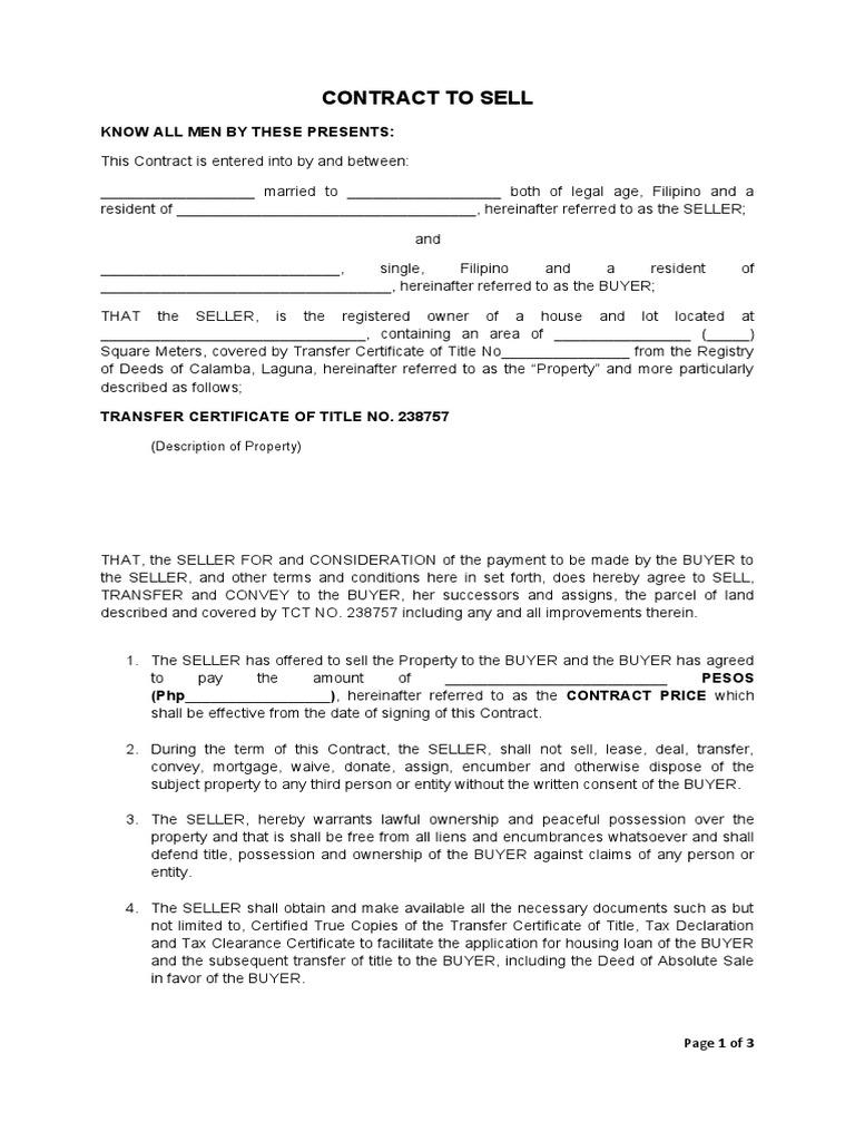 Property Sale Agreement Template | PDF | Conveyancing | Title (Property)