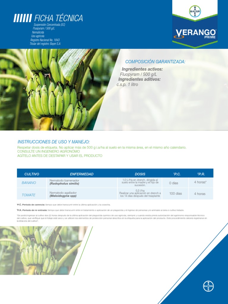 Verango Bayer Ficha Tecnica Colombia PDF | PDF