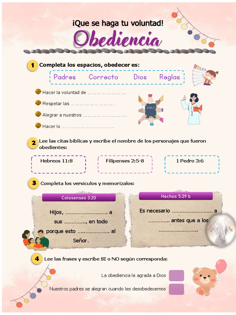 Obediencia Valor Pdf Contenido Bíblico