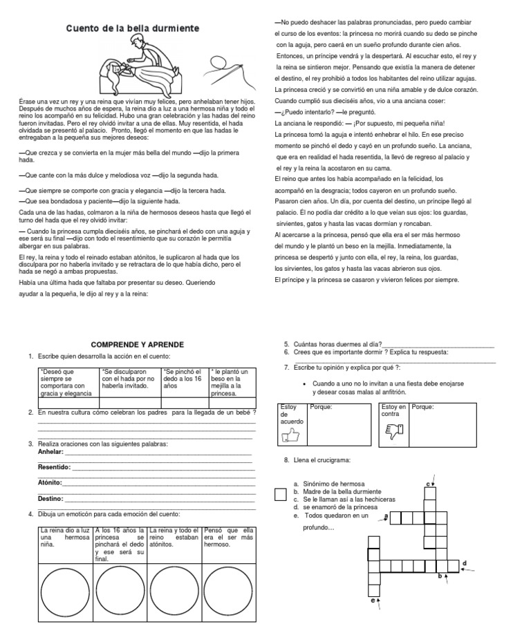 La Bella Durmiente - Plan Lector | PDF | Bella Durmiente | Hadas