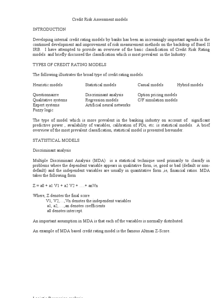 CR Models | PDF | Logistic Regression | Regression Analysis