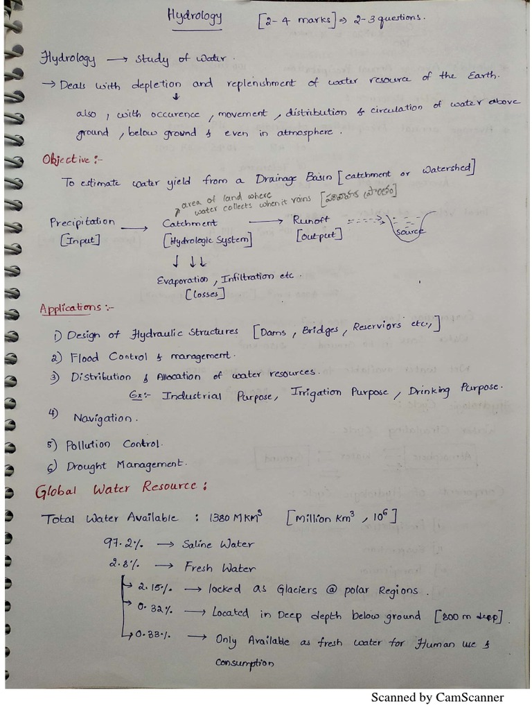 Hydrology Notes | PDF