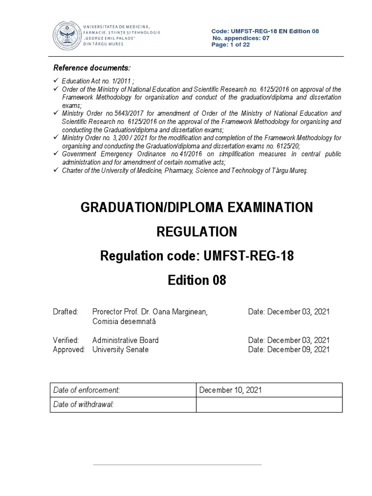 Umfst Reg 18 - en (2912) | PDF | Thesis | Test (Assessment)