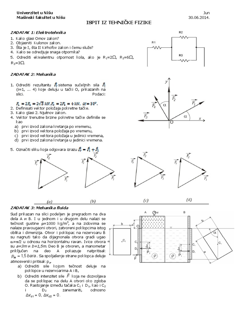Tehnicka Fizika-Jun2014 | PDF