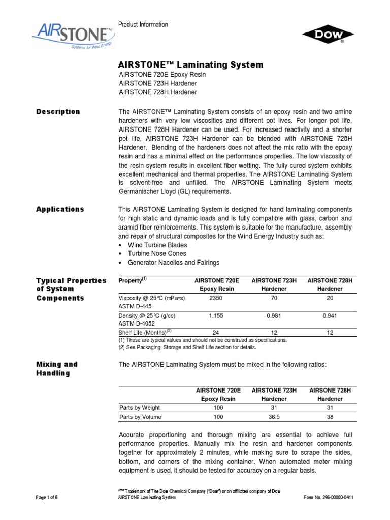 Airstone Laminating System | PDF | Epoxy | Materials