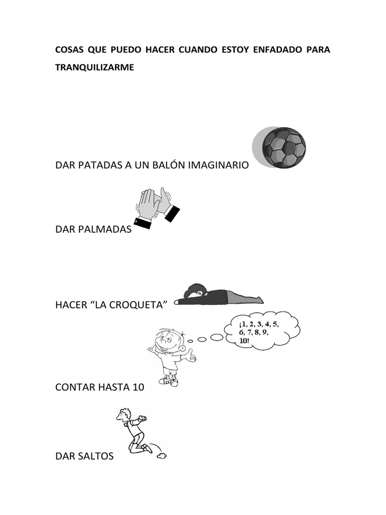 Cosas Que Puedo Hacer Cuando Estoy Enfadado para Tranquilizarme | PDF