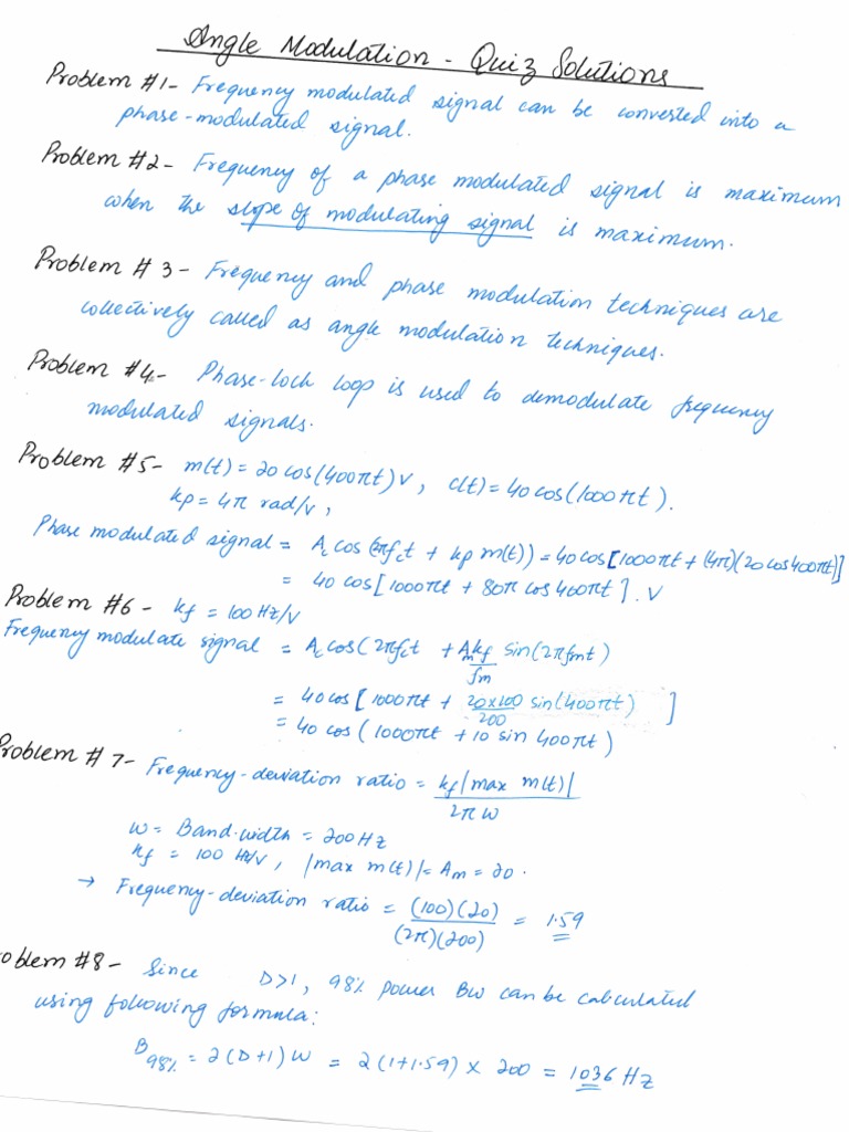 Angle Modulation Pdf