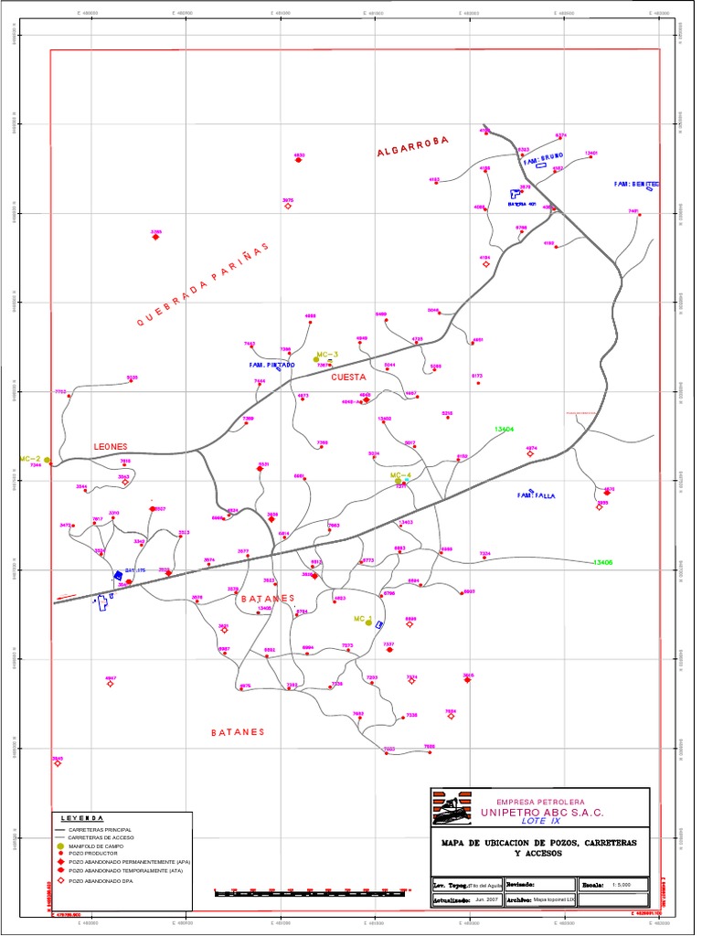 Ubicacion Pozos - Perupetro - LOTE-IX Model | PDF