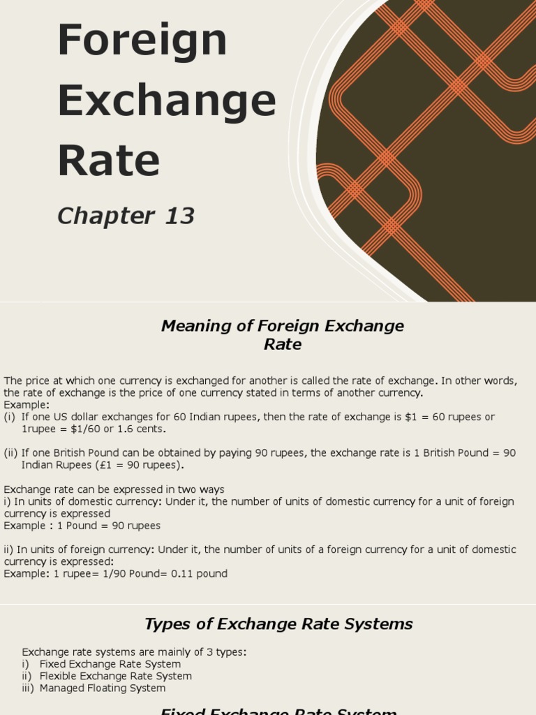 Foreign Exchange Rate | PDF | Exchange Rate | Floating Exchange Rate