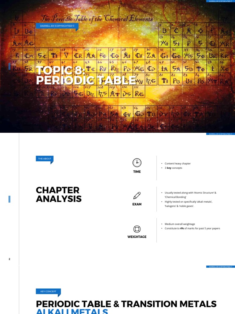 (CHEM) Chapter 8 - Periodic Table | PDF | Ion | Chlorine