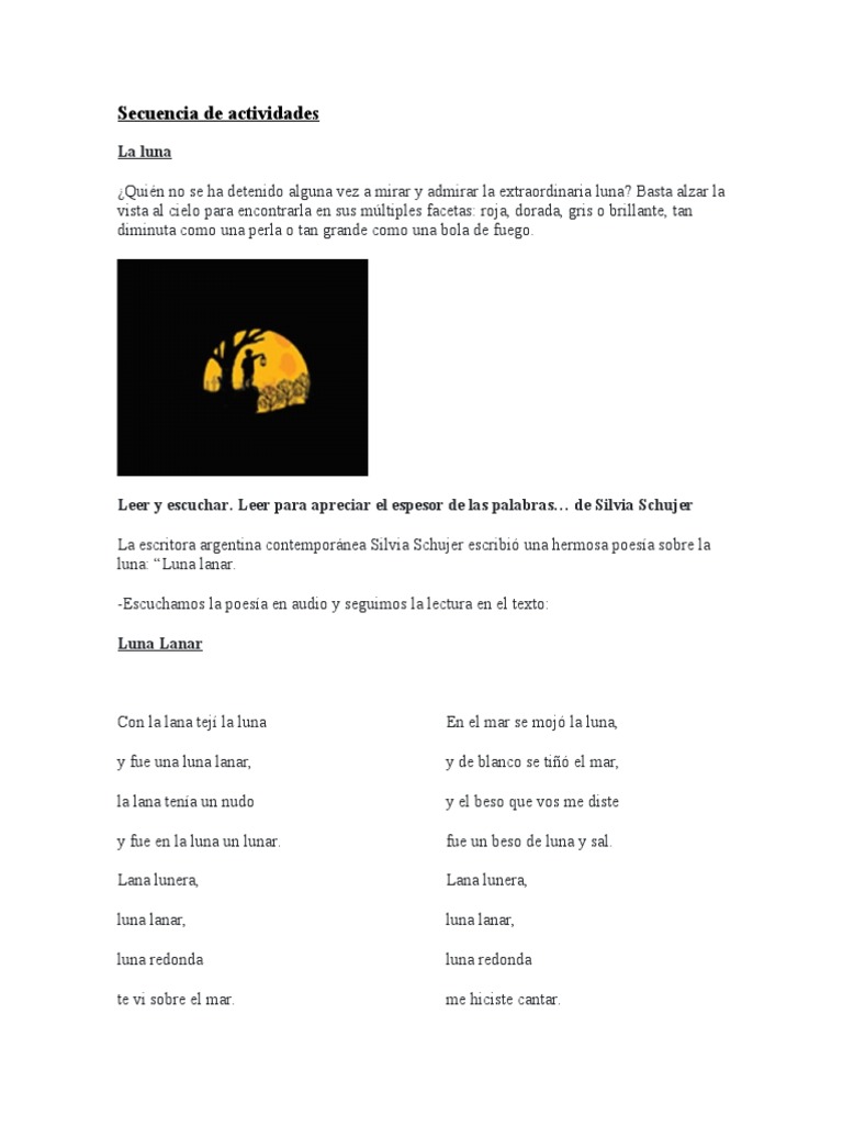 Secuencia de Actividades Poesía | PDF