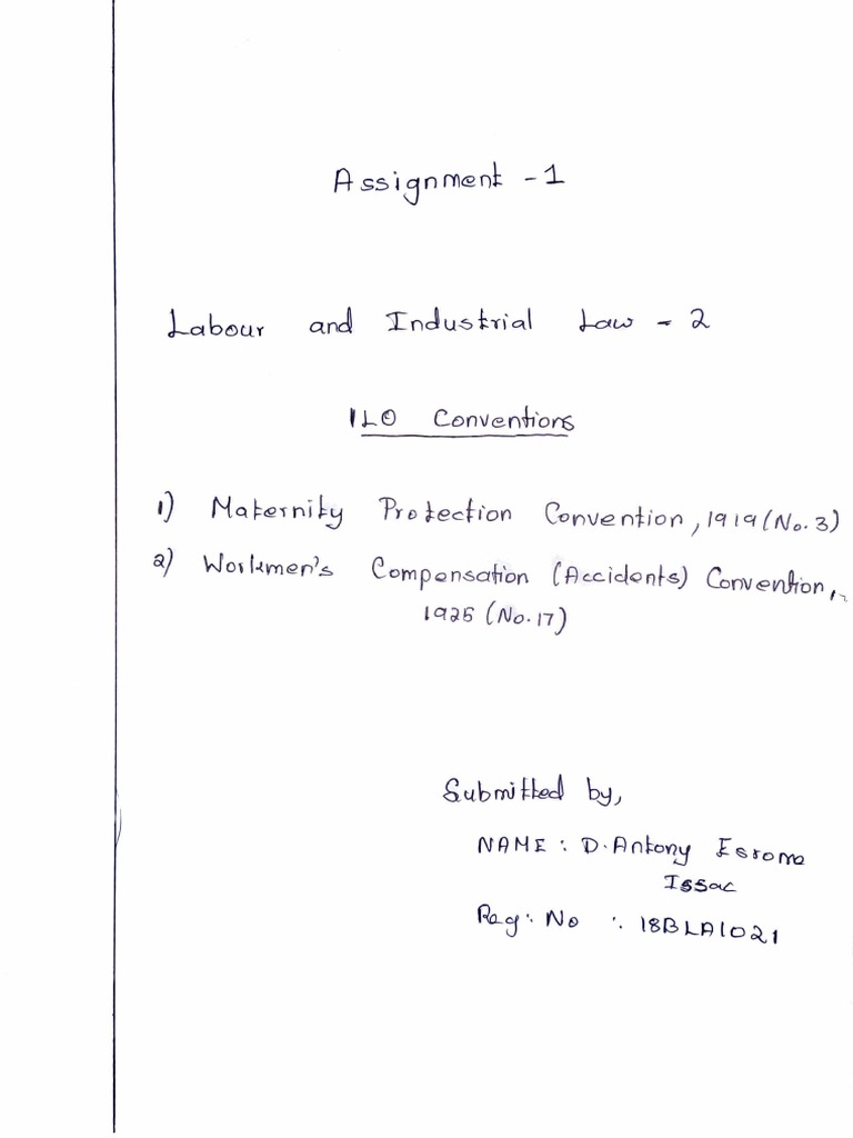 Labor Rights and ILO Conventions | PDF