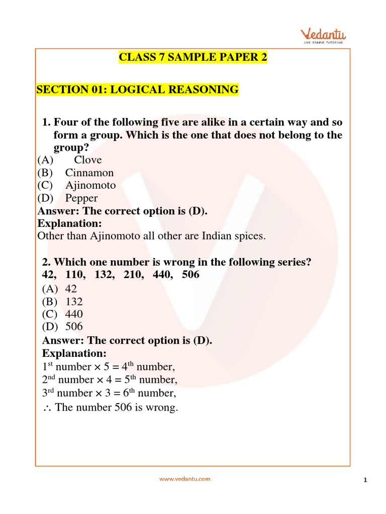 Class 7 Science Olympiad Sample Paper | PDF | Heat Transfer | Chemical ...