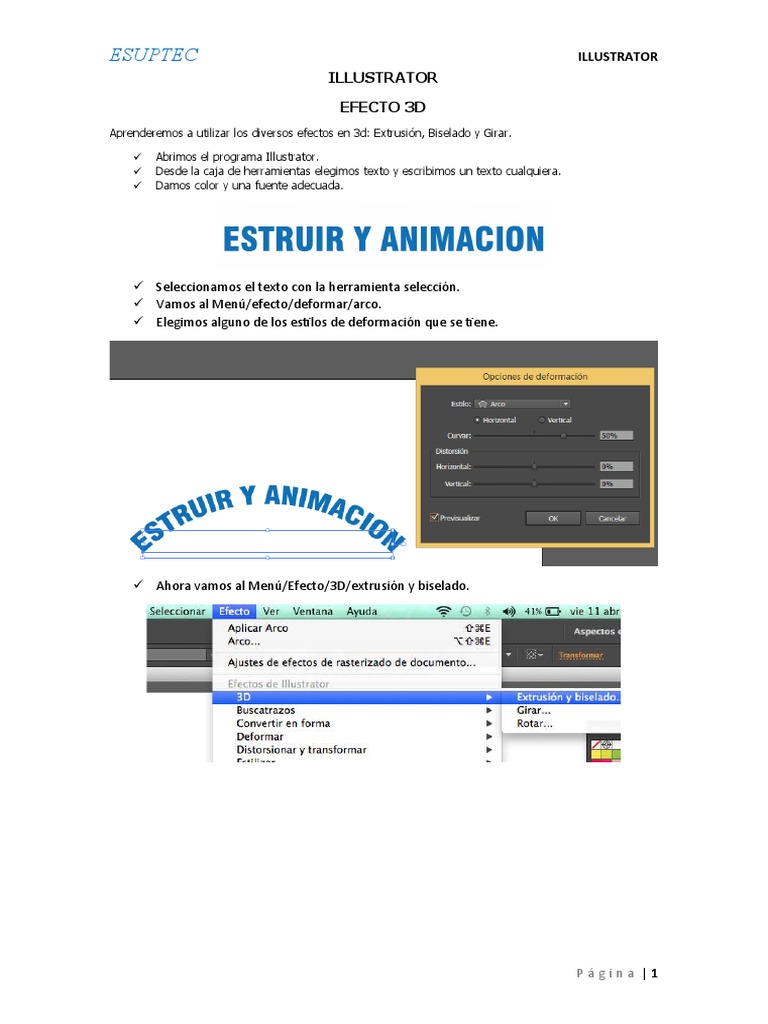 Cómo aplicar efectos 3D como extrusión, biselado y giro en Adobe ...