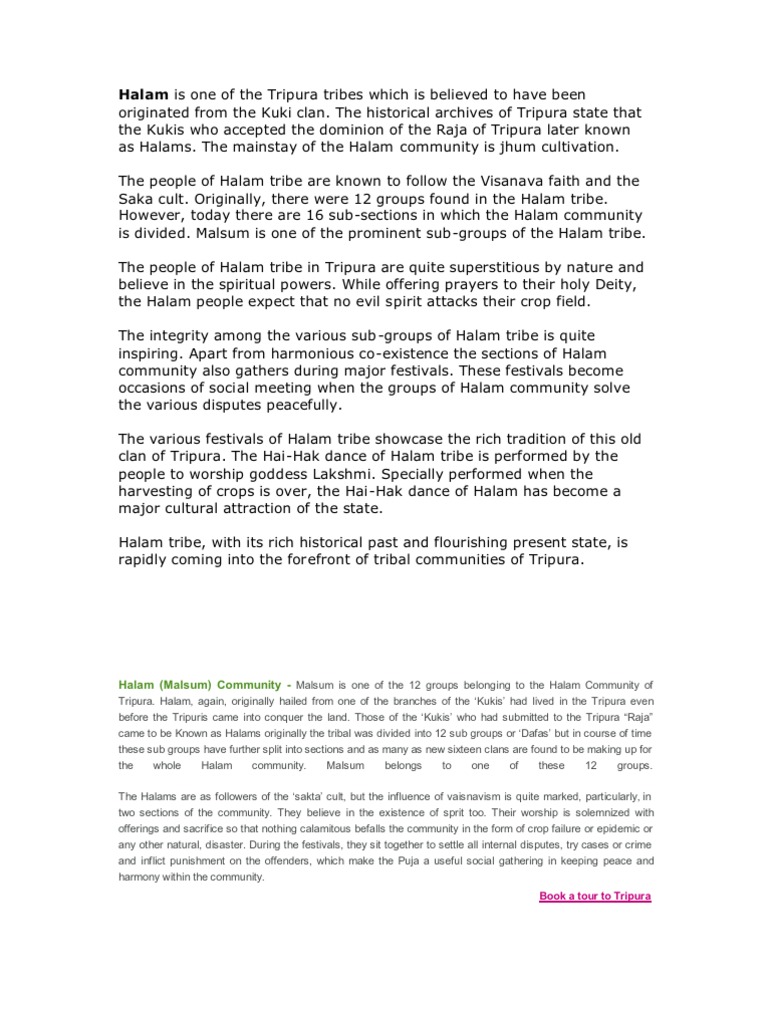 History of Halam Ranglong Tribe's | PDF | Social Science