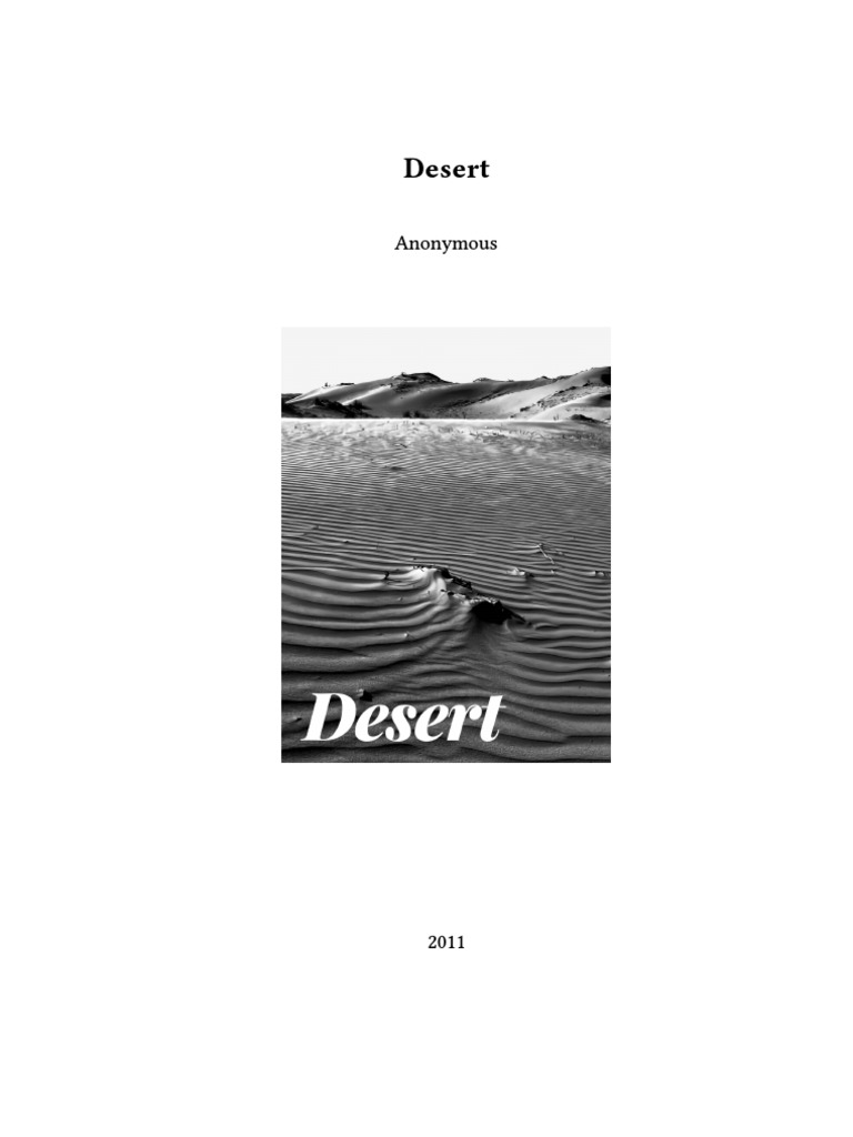 Anonymous Desert | PDF | Anarchy | Climate Change